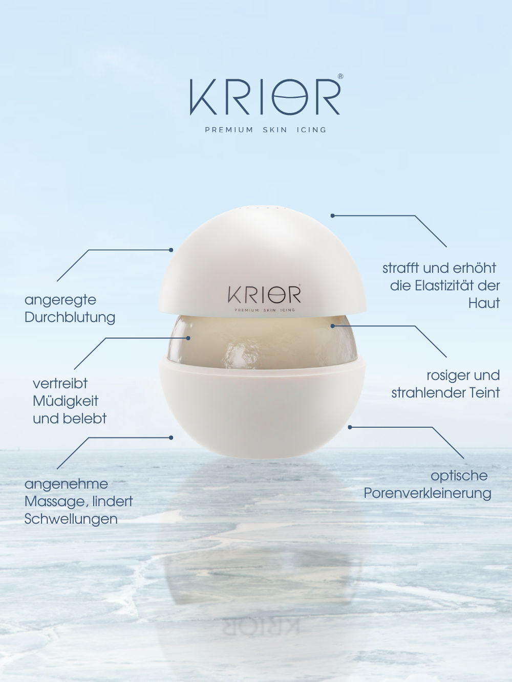 KRIOR Premium Skin Icing Box - Ice Ball - Gesichts Kur - Skin icing